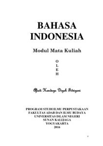 BAHASA INDONESIA : MODUL MATA KULIAH - Institutional Repository UIN Sunan Kalijaga Yogyakarta